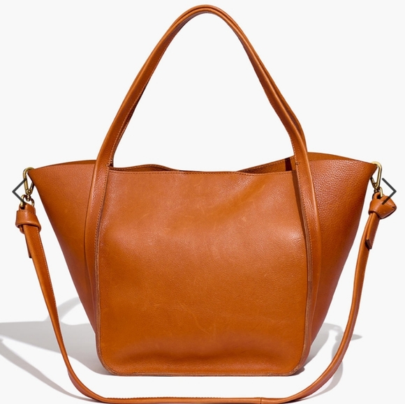 Madewell | Bags | Madewell The Sydney Tote Leather Brownai575 | Poshmark